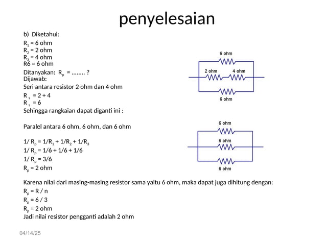 Rangkaian resistor, hukum ohm,kirchoff.ppt