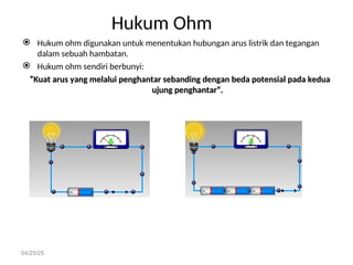 Rangkaian resistor, hukum ohm,kirchoff.ppt