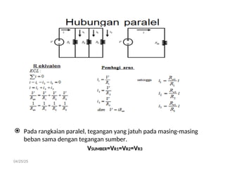 Rangkaian resistor, hukum ohm,kirchoff.ppt