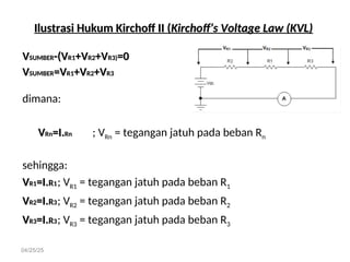 Rangkaian resistor, hukum ohm,kirchoff.ppt