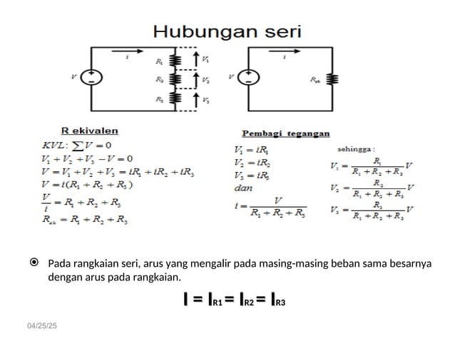 Rangkaian resistor, hukum ohm,kirchoff.ppt