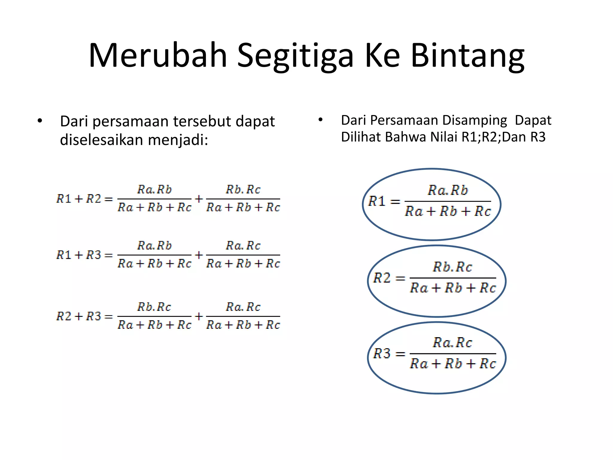 Rangkaian segitiga dan bintang | PPTX