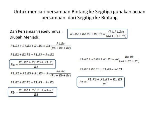 Rangkaian segitiga dan bintang | PPTX