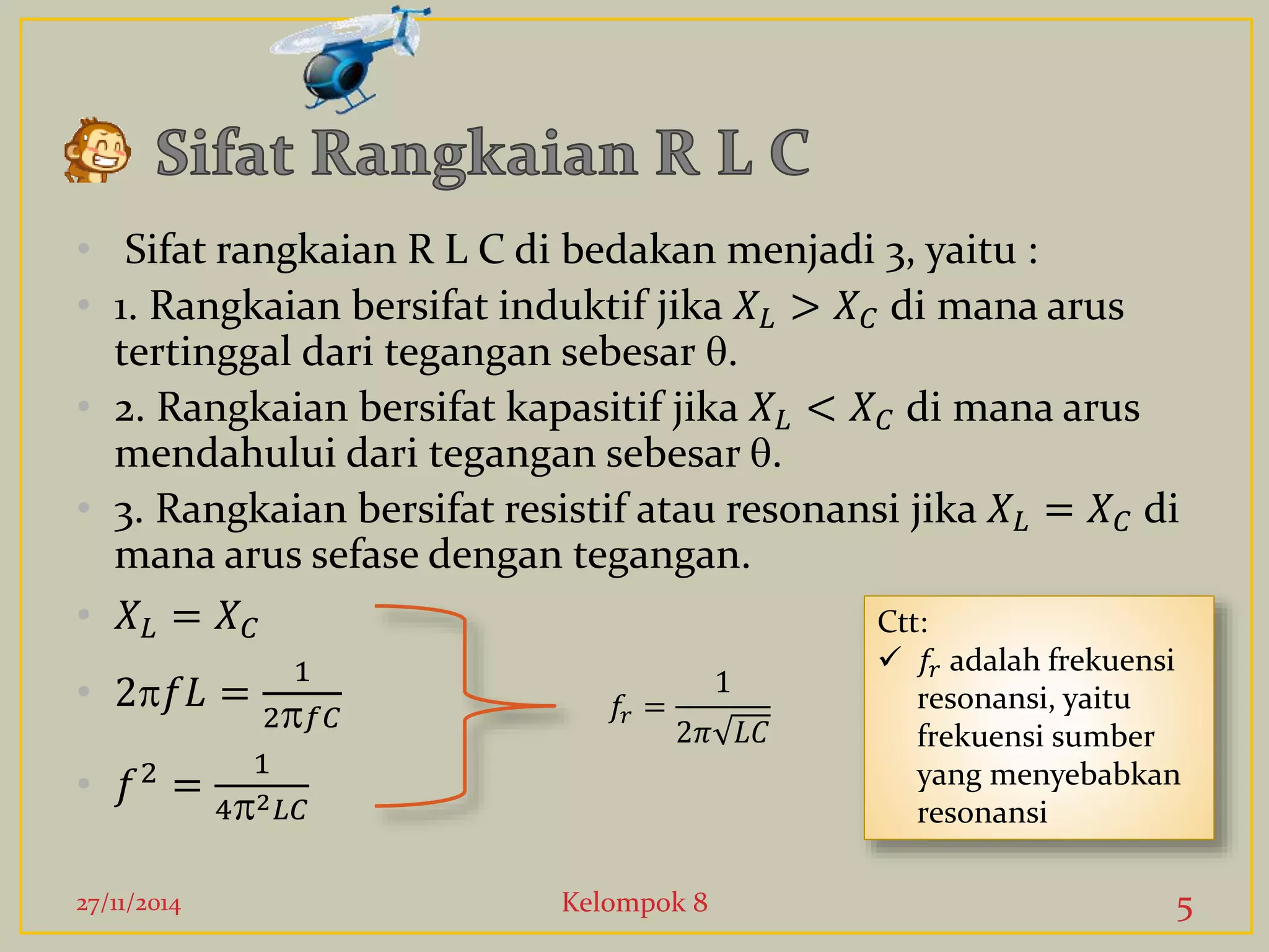 Rangkaian seri r l c | PPTX