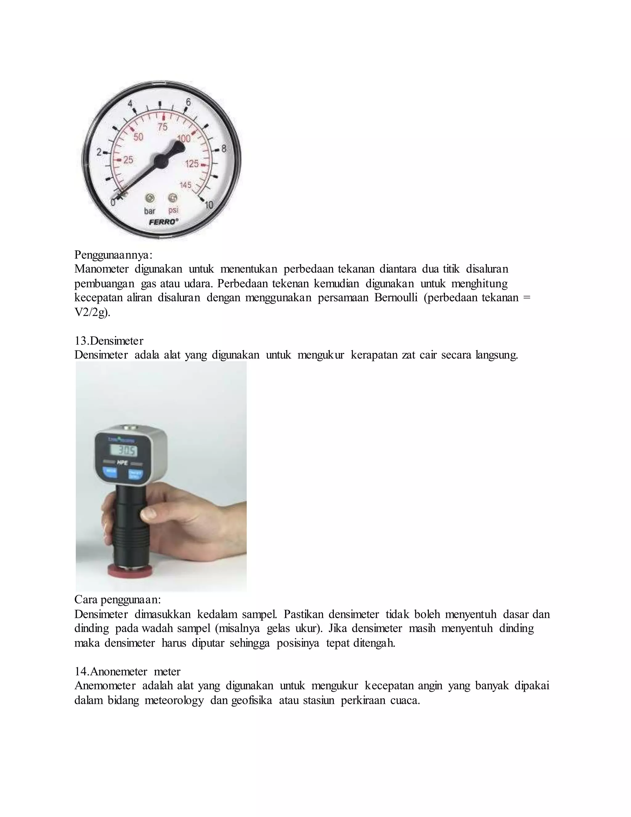 Rangkuman alat ukur | PDF