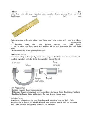 Rangkuman alat ukur | DOCX