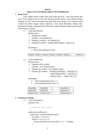 Rangkuman Algoritma Pemerograman 2 | PDF
