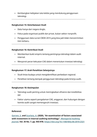 Rangkuman Artikel Penelitian An Examination of Factors Associated with ...