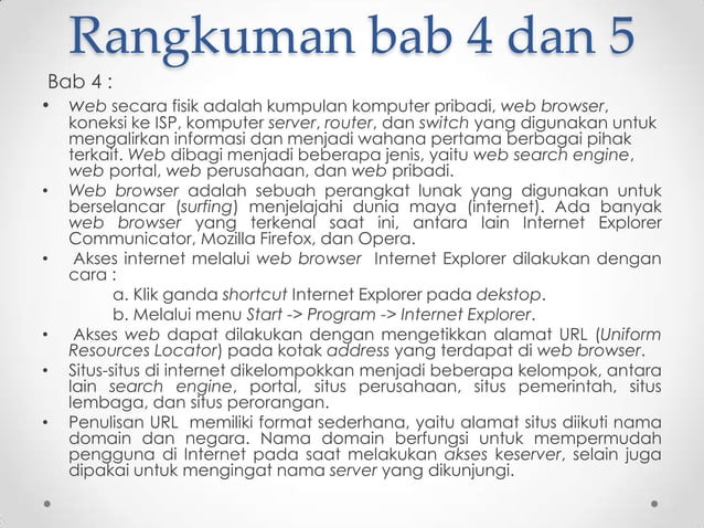 Rangkuman bab 4 dan 5 | PPTX