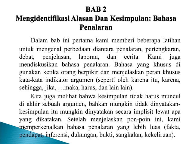 Rangkuman buku berpikir kritis | PDF