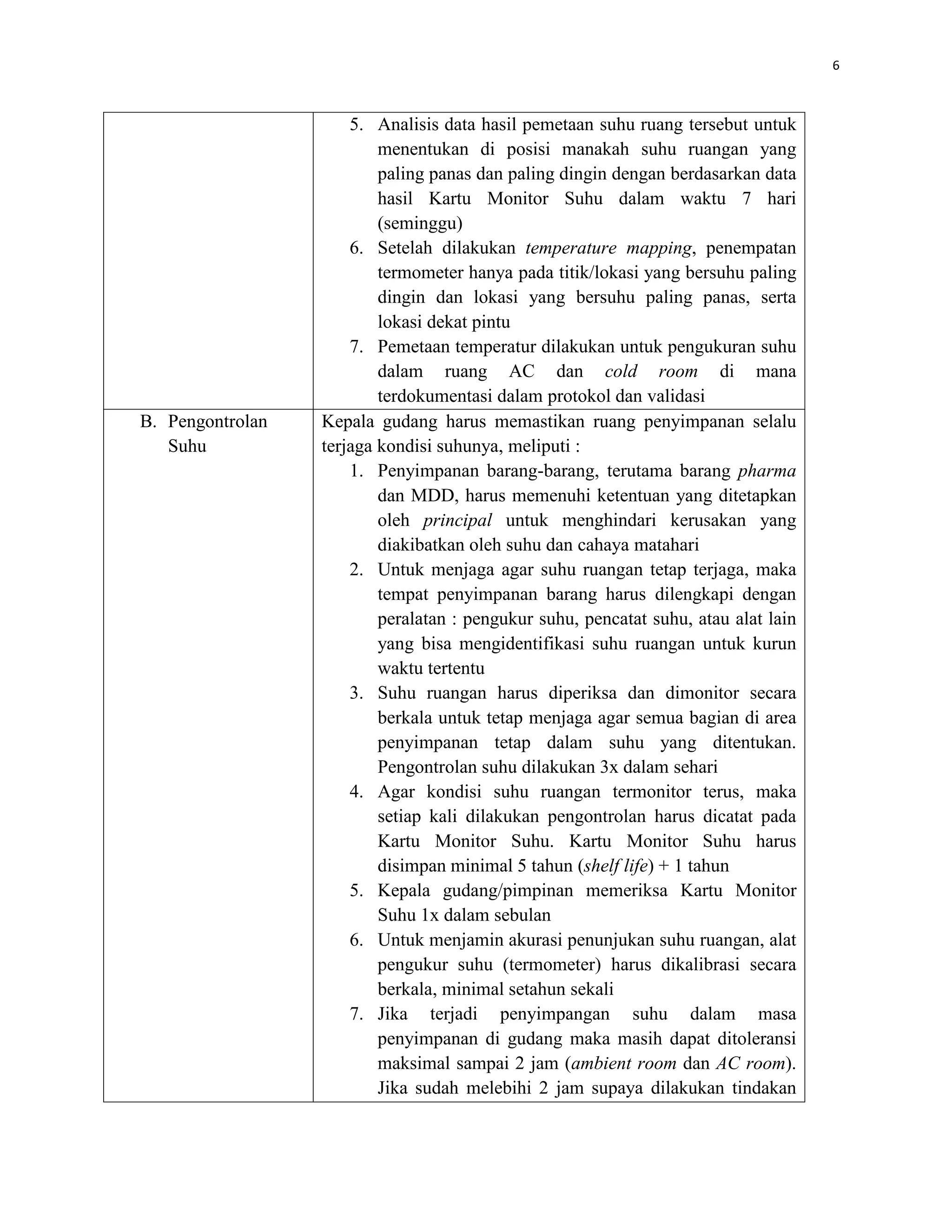 Rangkuman Farmasi Distribusi - Pemetaan Suhu di Gudang PBF | PDF