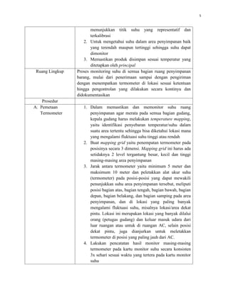 Rangkuman Farmasi Distribusi - Pemetaan Suhu di Gudang PBF | PDF