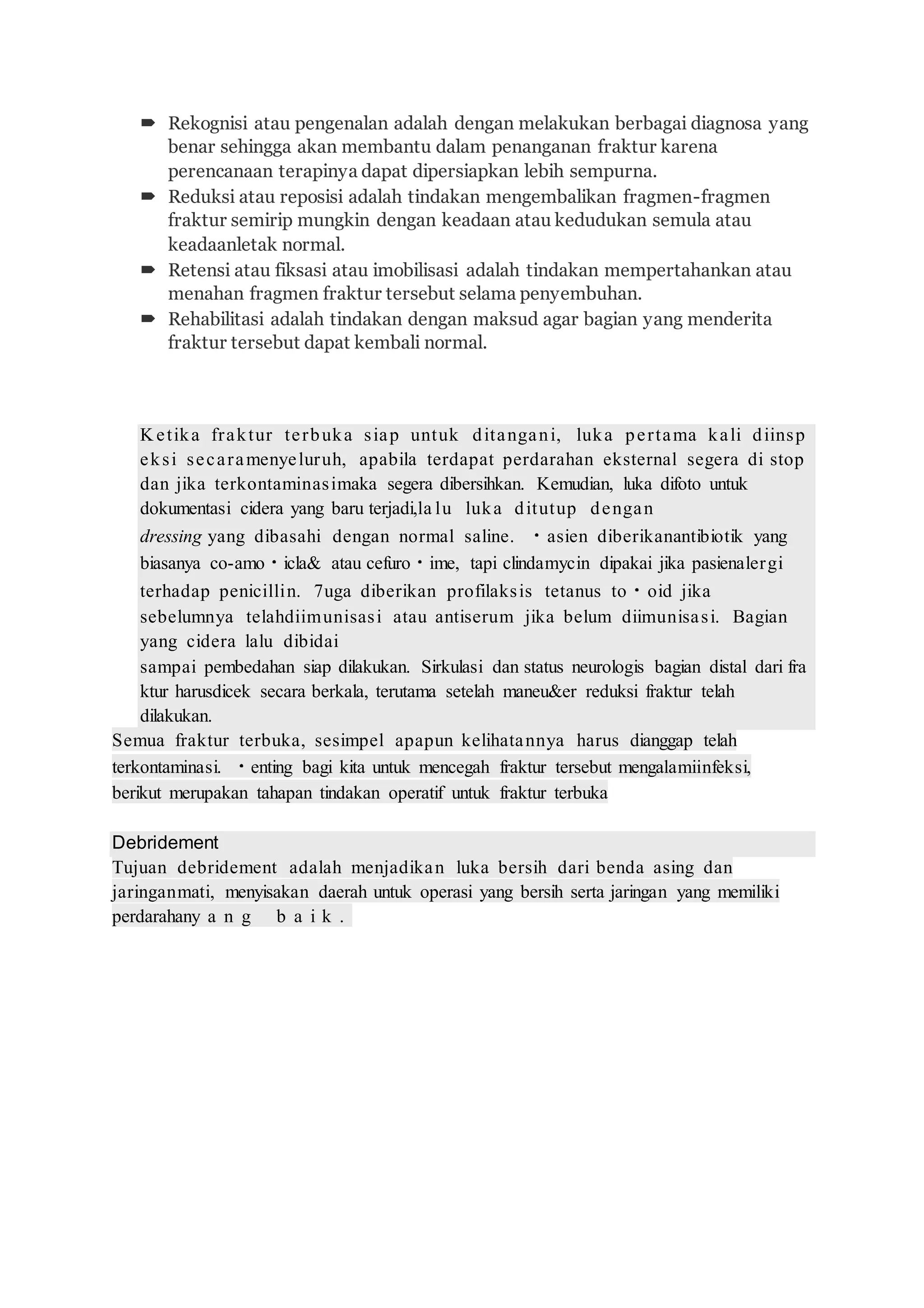 Rangkuman fraktur | DOCX