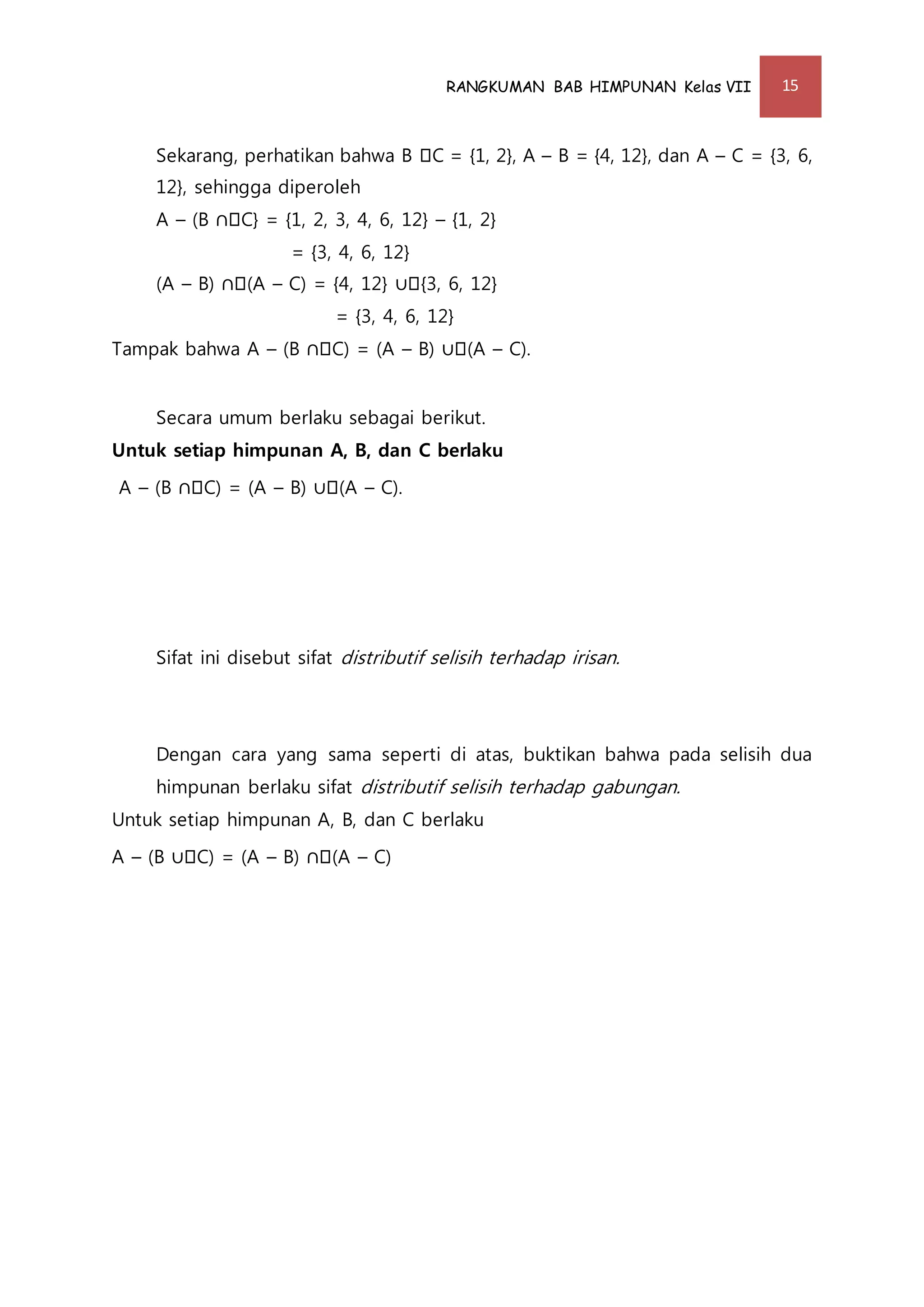 Rangkuman himpunan | DOCX