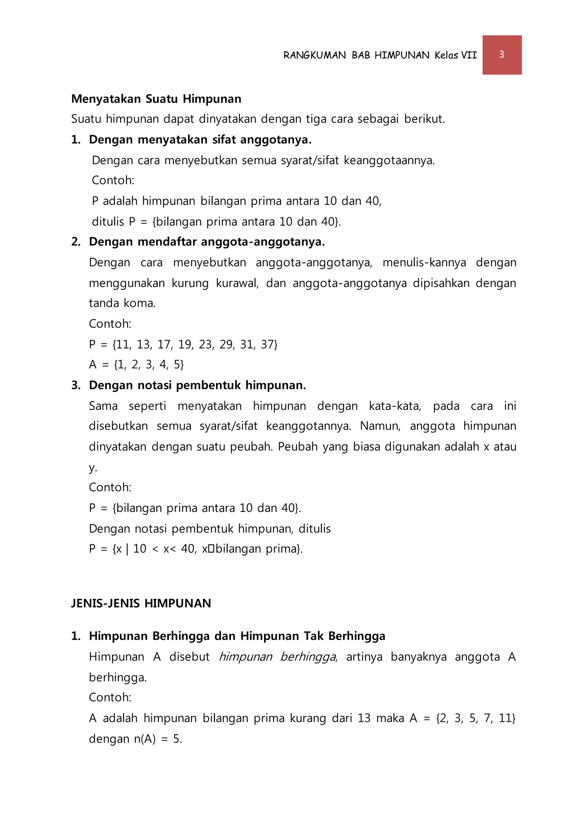 Rangkuman himpunan | DOCX