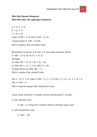 Rangkuman himpunan | DOCX