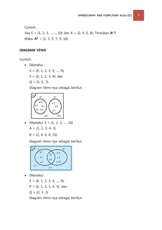 Rangkuman himpunan | DOCX