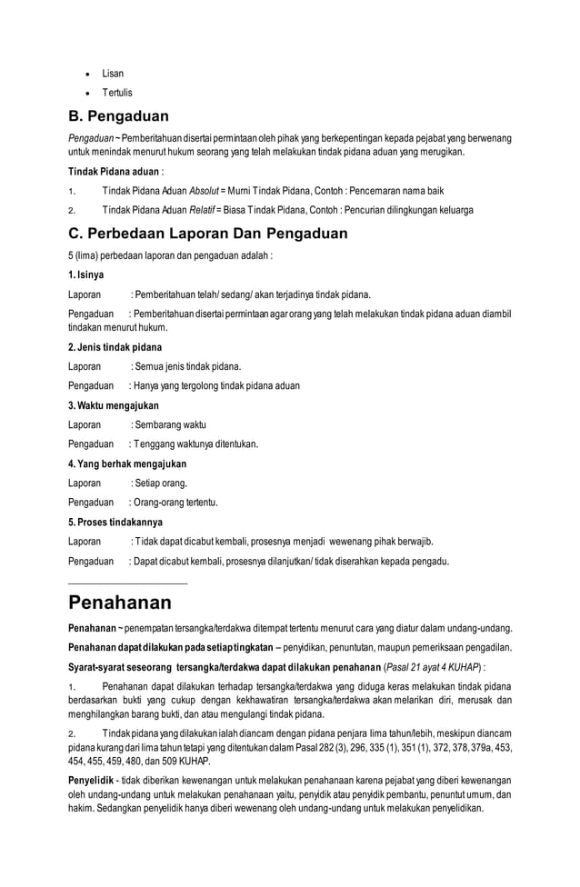 Rangkuman hukum acara pidana & perdata | PDF