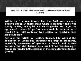 Introduction to new technologies and how they can contribute to ...