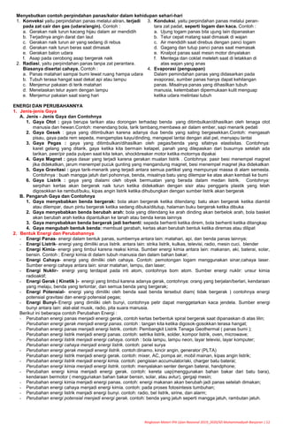 Rangkuman IPA 2020_SD Muhammadiyah Banjaran | PDF