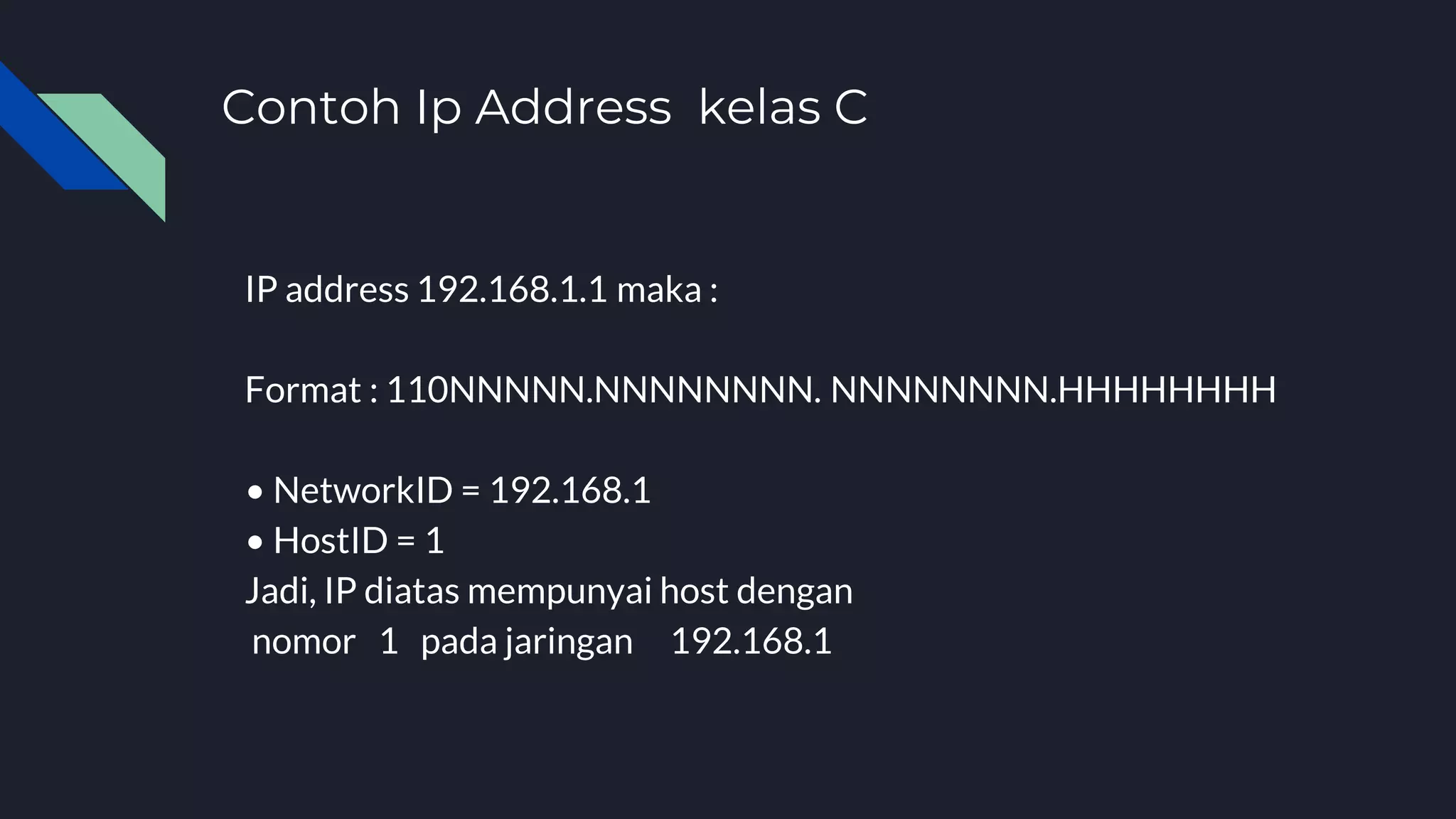 Rangkuman materi jaringan komputer ( Ip Address ) | PPTX