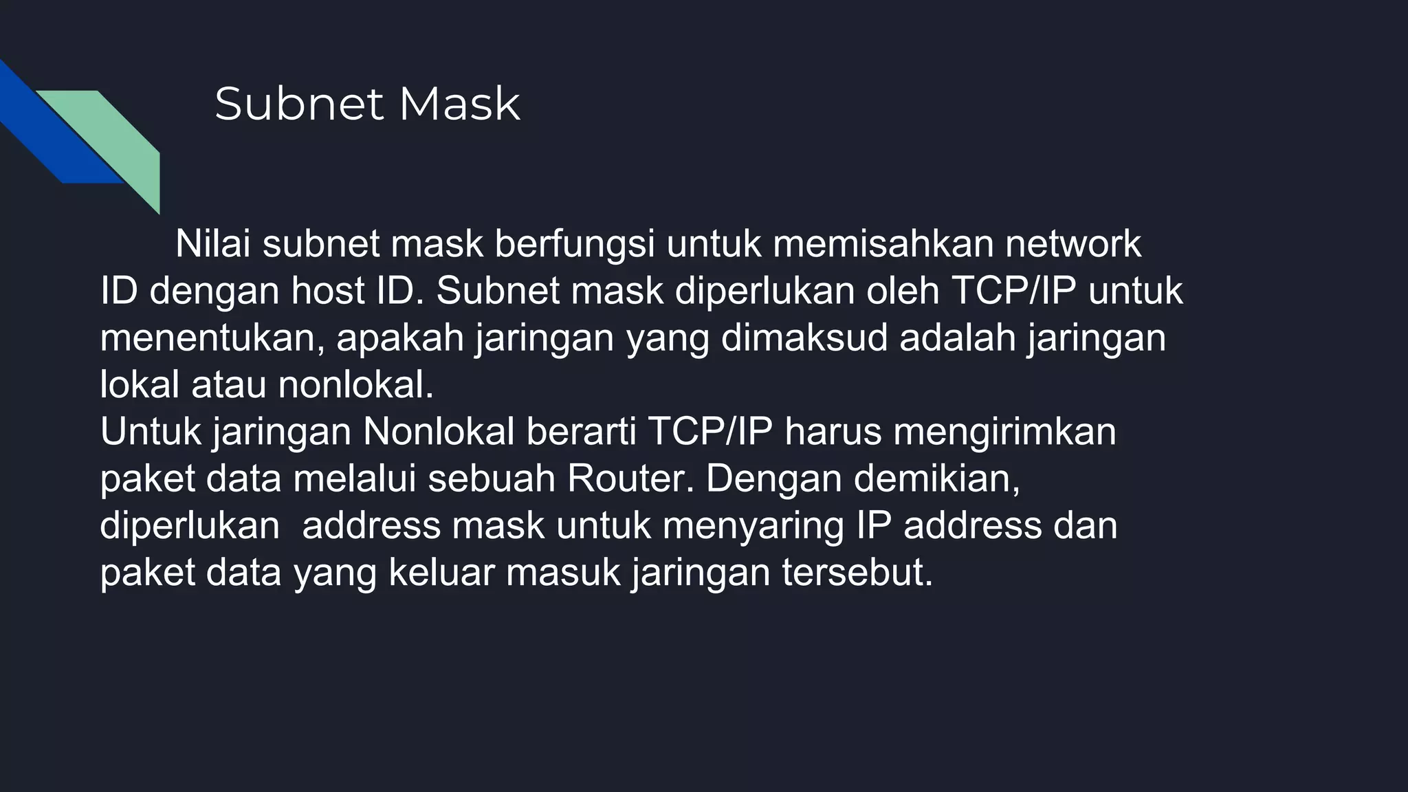 Rangkuman materi jaringan komputer ( Ip Address ) | PPTX