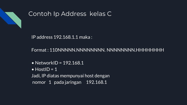 Rangkuman materi jaringan komputer ( Ip Address ) | PPTX