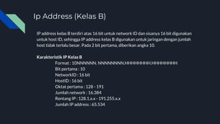 Rangkuman materi jaringan komputer ( Ip Address ) | PPTX