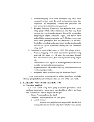 Rangkuman kas, petty cash, dan rekonsiliasi bank | PDF