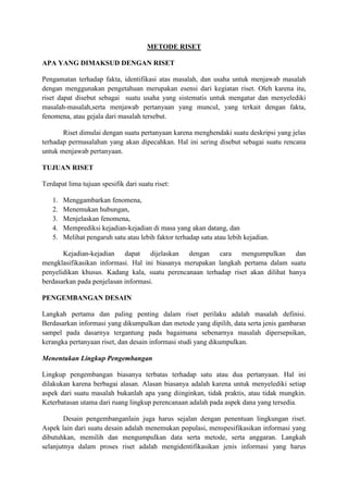 Rangkuman mata kuliah akuntansi keperilakuan (metode riset) kelompok 2 | DOCX