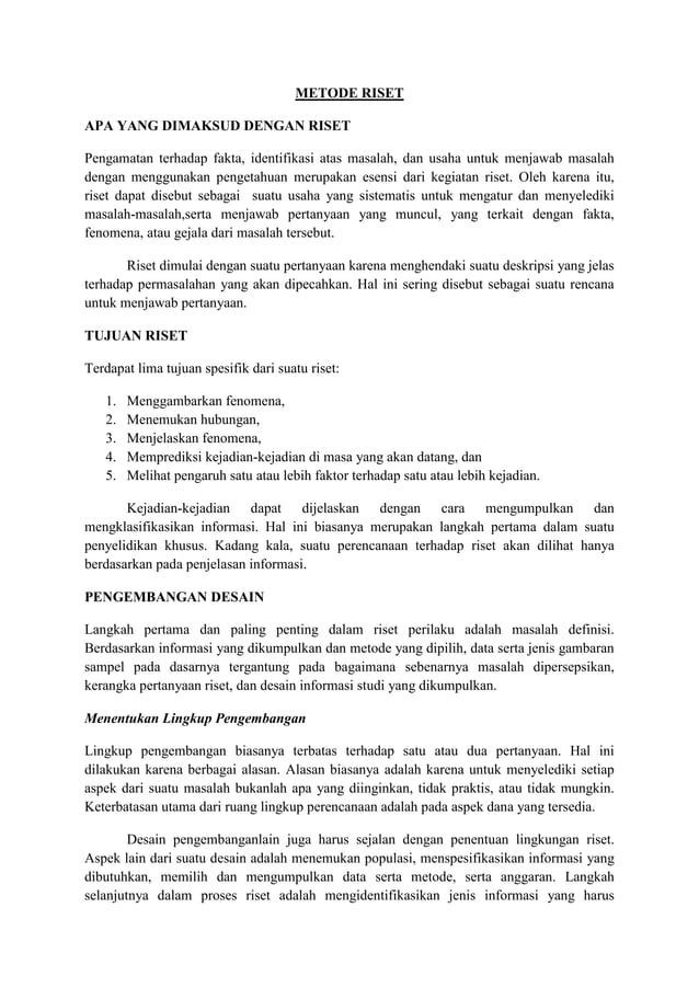 Rangkuman mata kuliah akuntansi keperilakuan (metode riset) kelompok 2 | DOCX