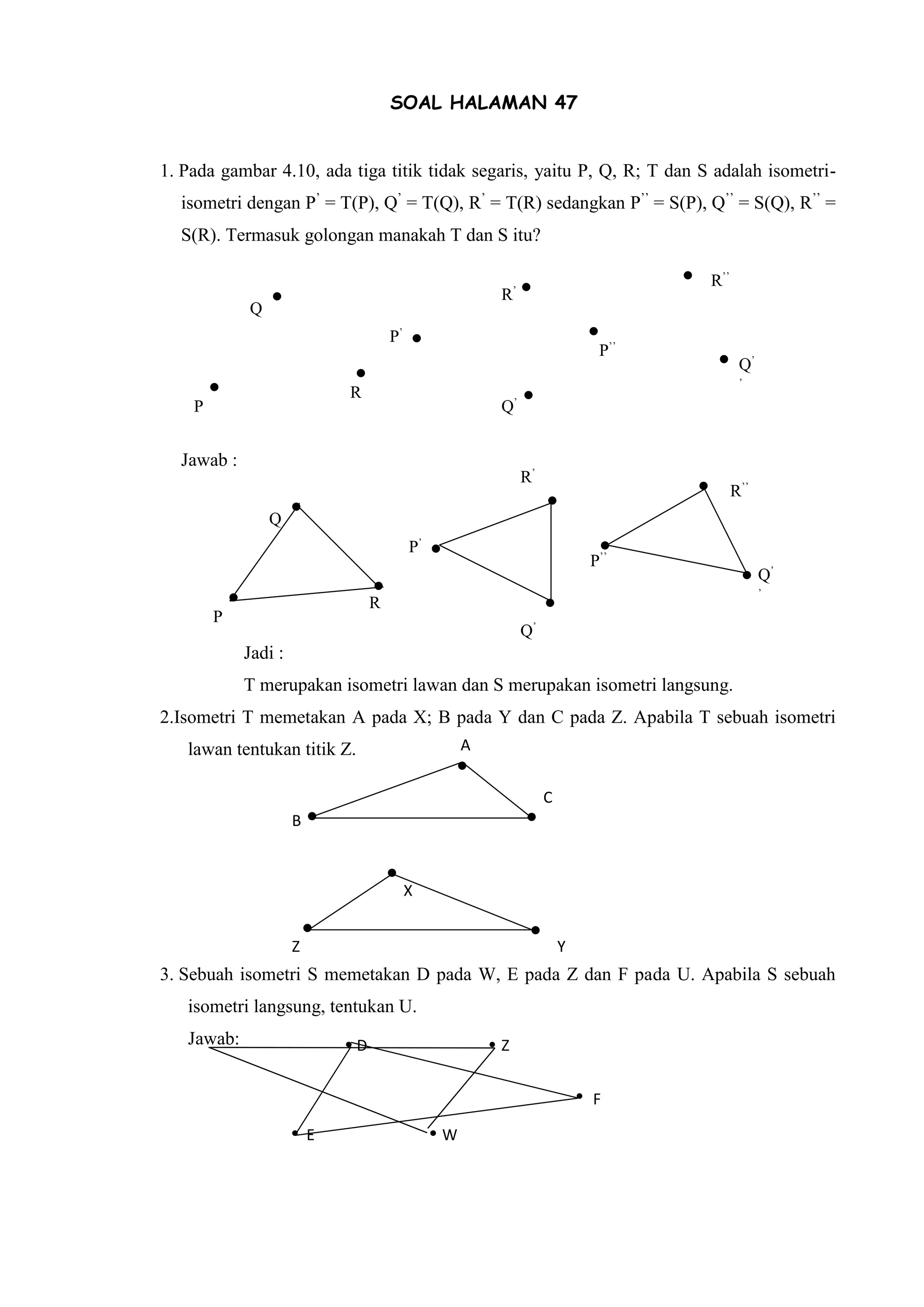 Rangkuman materi Isometri | PDF
