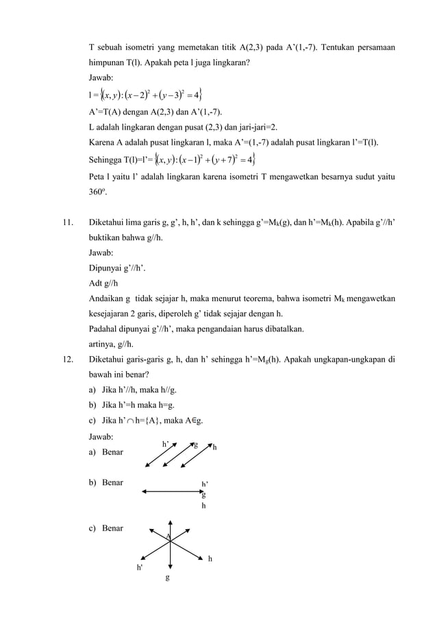 Rangkuman materi Isometri | PDF