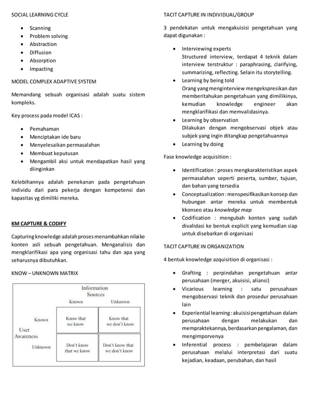 Rangkuman materi sebelum uts knowledge management | PDF