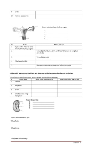 Rangkuman materi un biologi 2012 (lembar kerja) | PDF