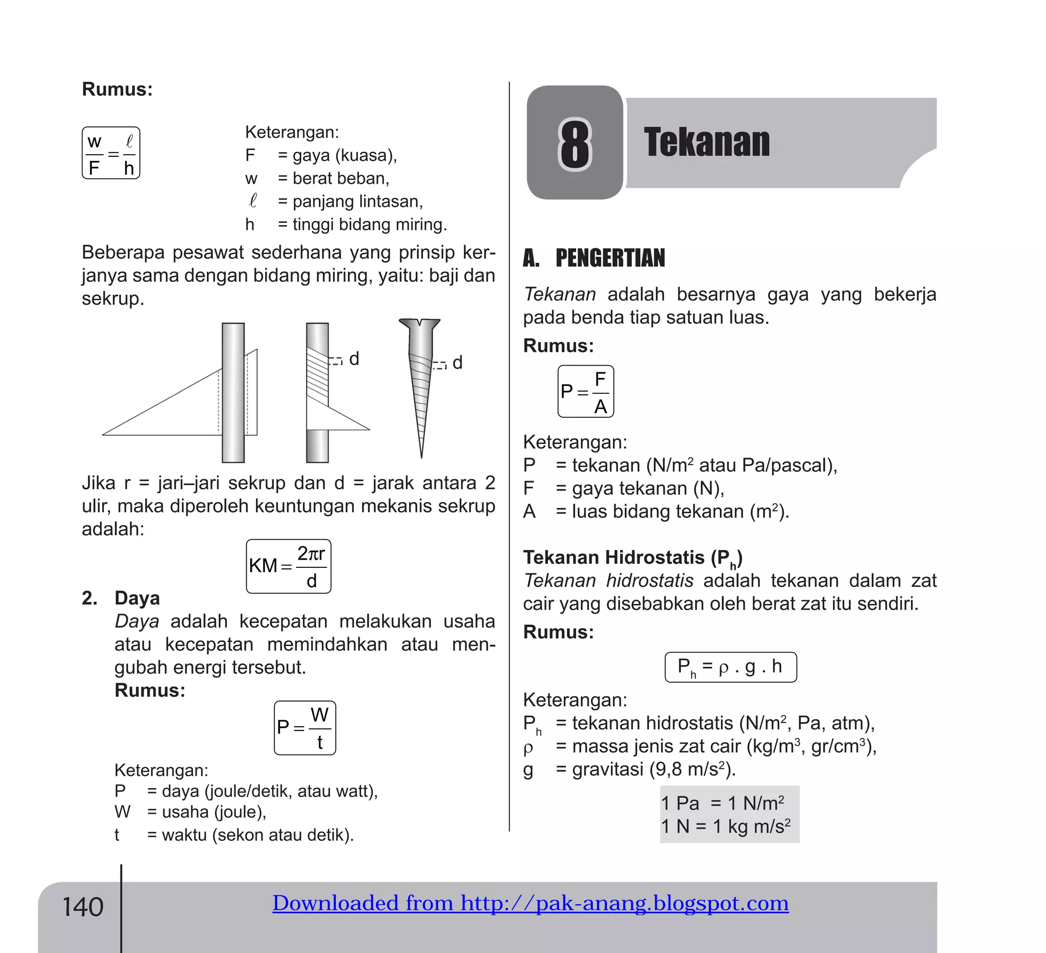 Rangkuman materi un ipa smp fisika biologi dan kimiarevised | PDF