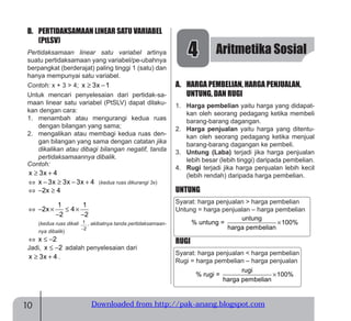Rangkuman materi un matematika smp revised | PDF