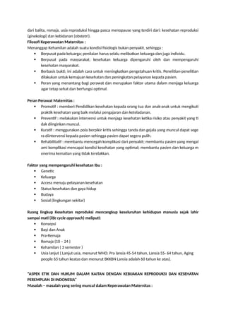 RANGKUMAN Maternitas I (satu).docx rangk | DOCX