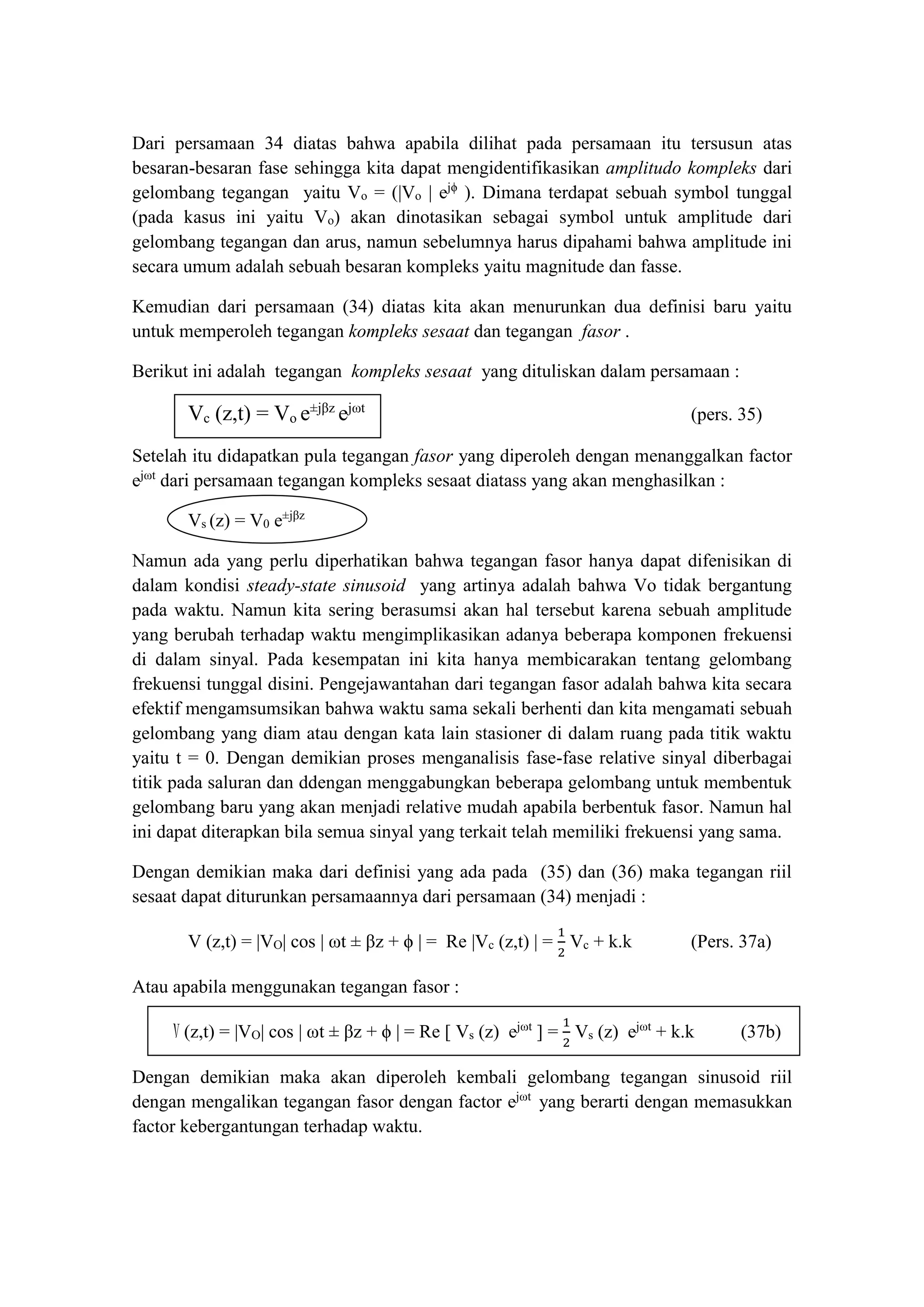 Analisis Kompleks Gelombang Sinusoid | DOCX