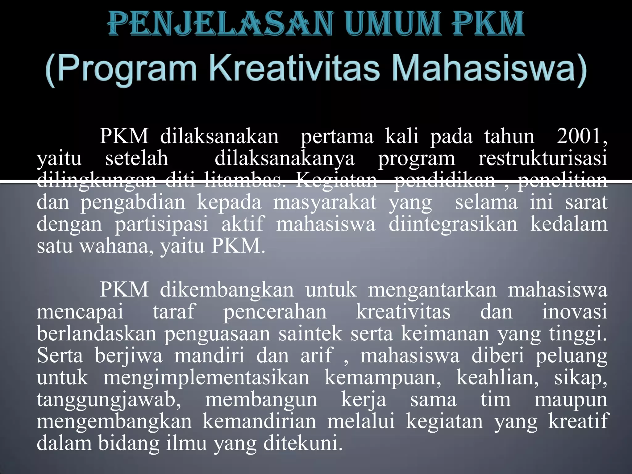Rangkuman pedoman PKM | PDF