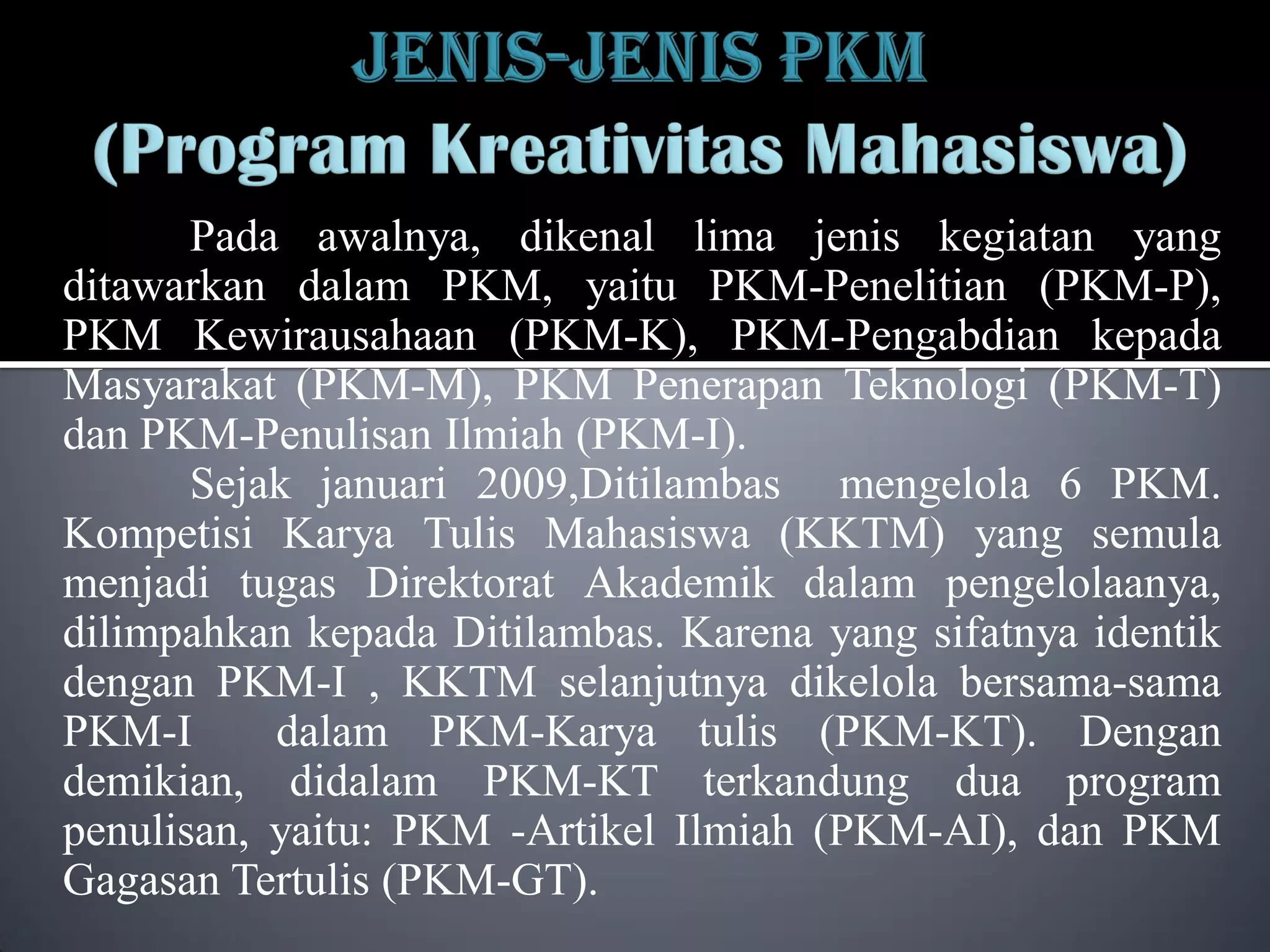 Rangkuman pedoman PKM | PDF