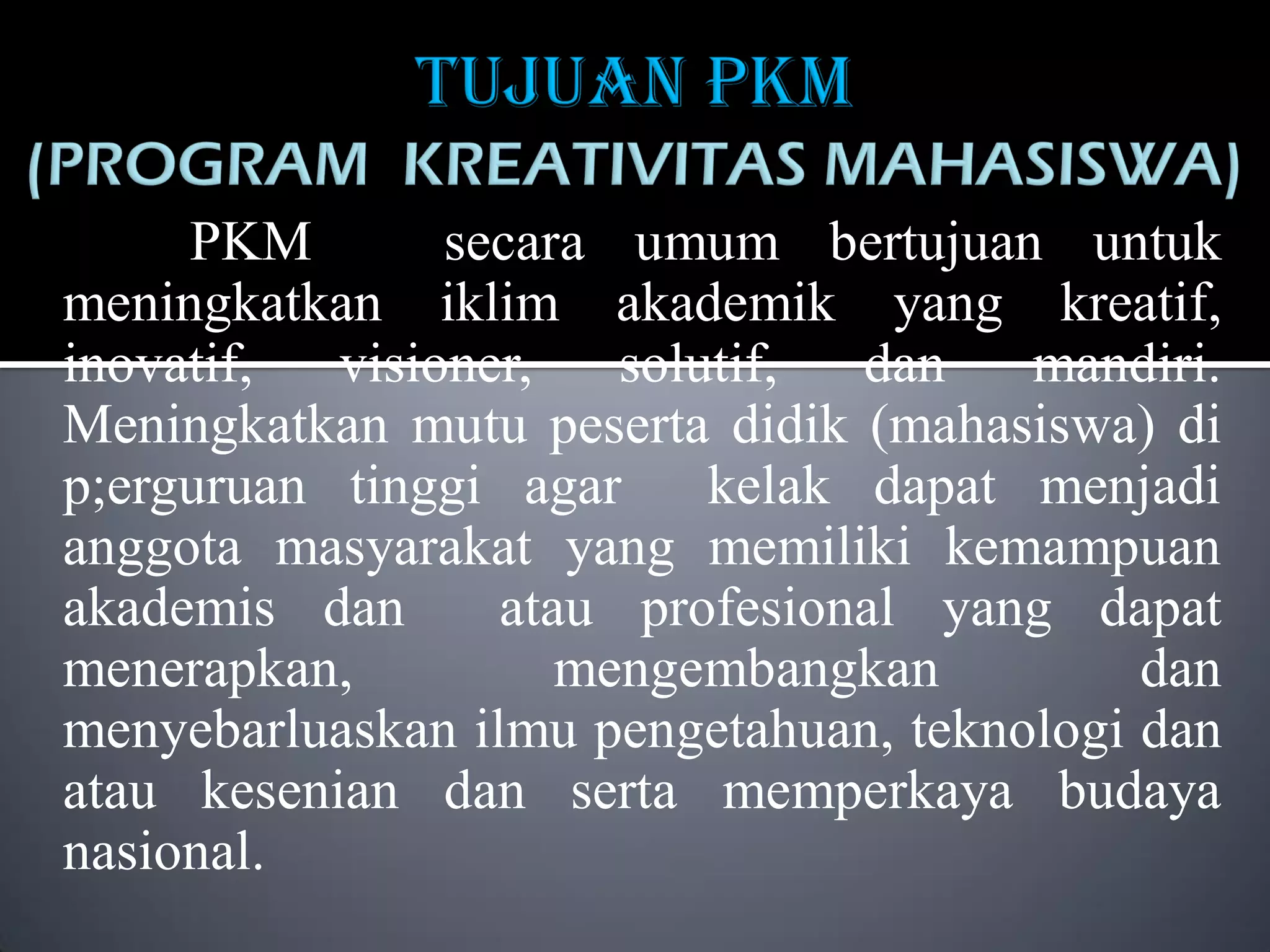 Rangkuman pedoman PKM | PDF