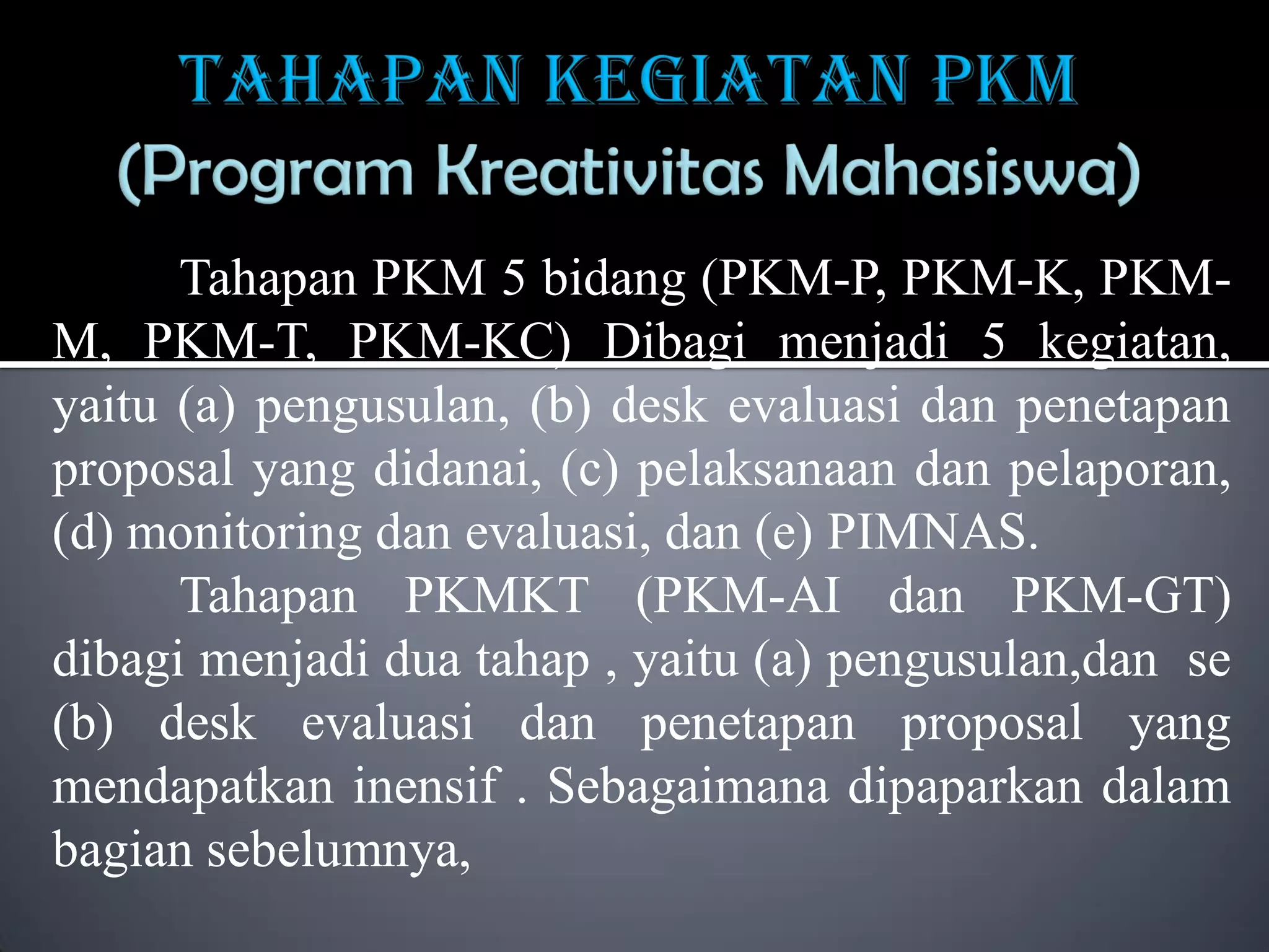 Rangkuman pedoman PKM | PDF