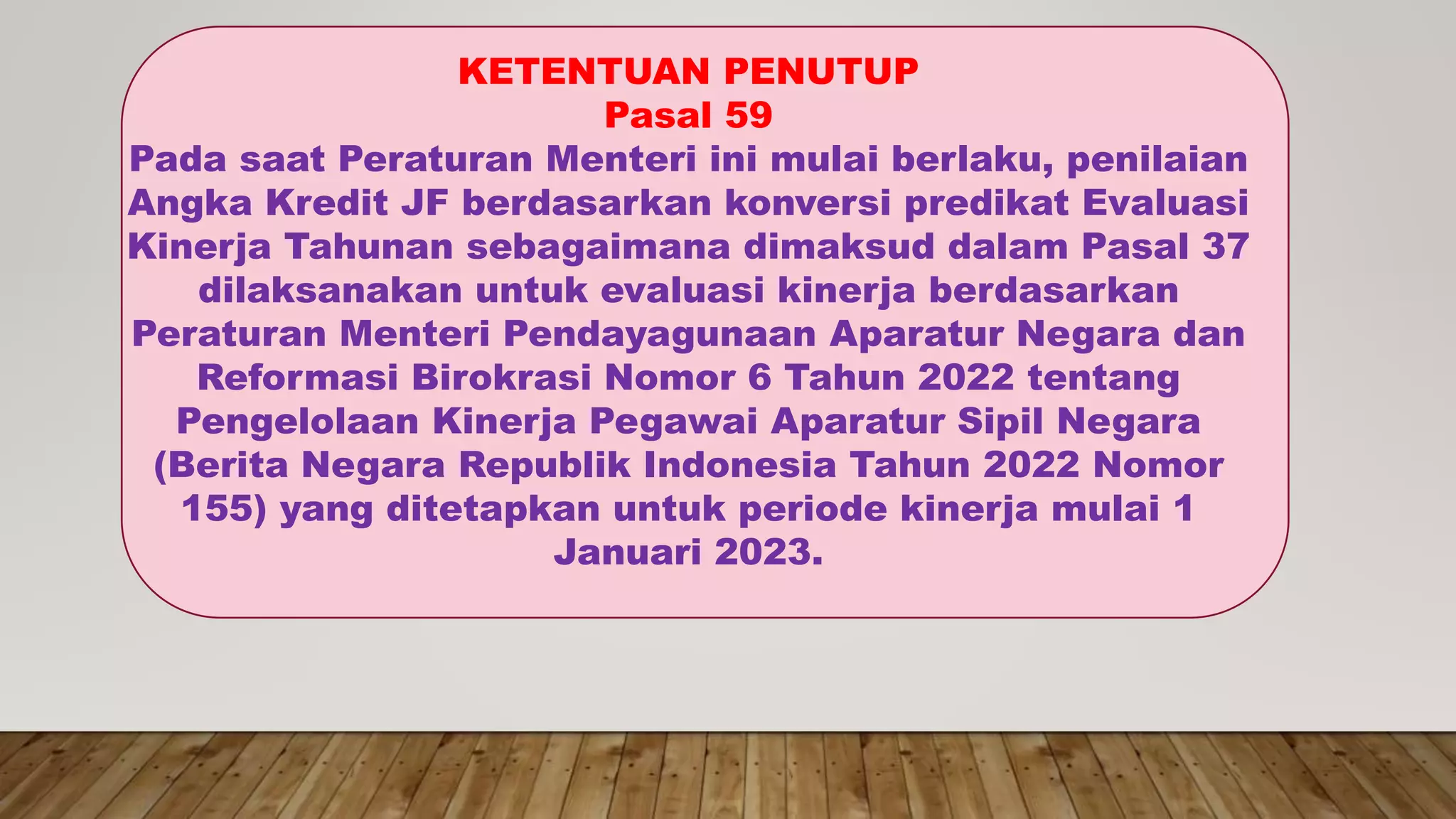 RANGKUMAN PERMENPAN 1 TAHUN 2023 KINERJA PNS.pptx