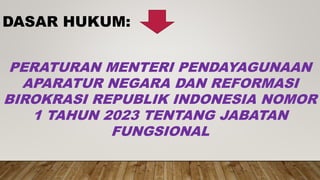 RANGKUMAN PERMENPAN 1 TAHUN 2023 KINERJA PNS.pptx