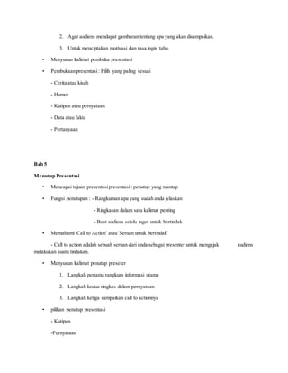 Rangkuman presentasi memukau | DOCX