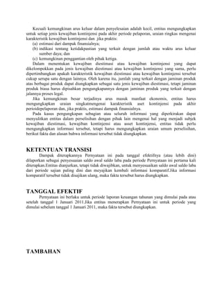 review PSAK 57 Kewajiban Diestimasi, Kewajiban Kontijensi, dan Aktiva ...