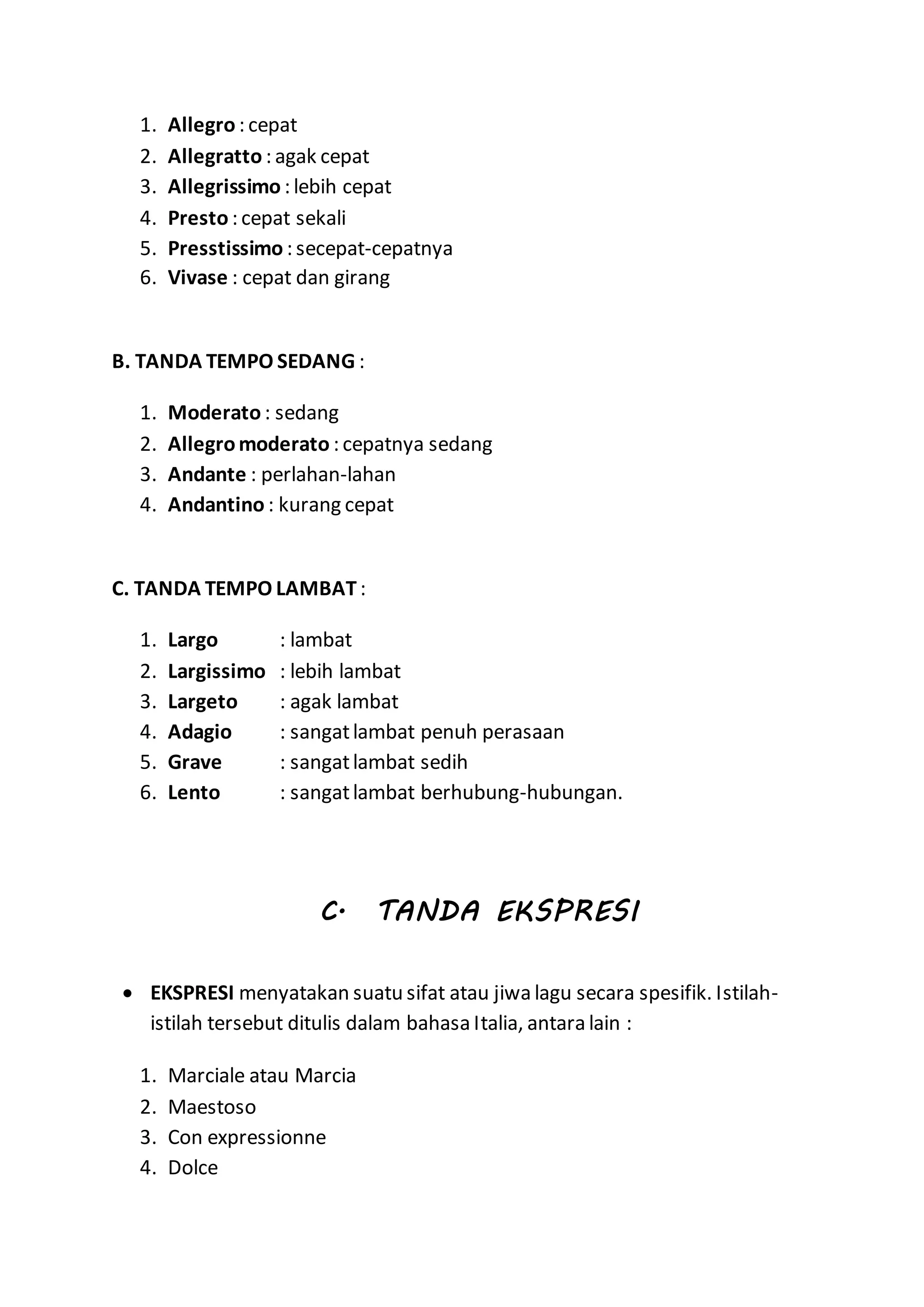 TANDA TEMPO, DINAMIKA, EKSPRESI (SENMUS)!! | DOCX