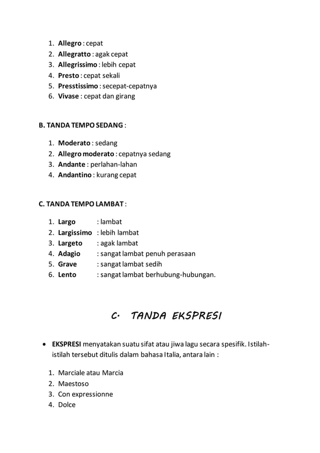 TANDA TEMPO, DINAMIKA, EKSPRESI (SENMUS)!! | DOCX