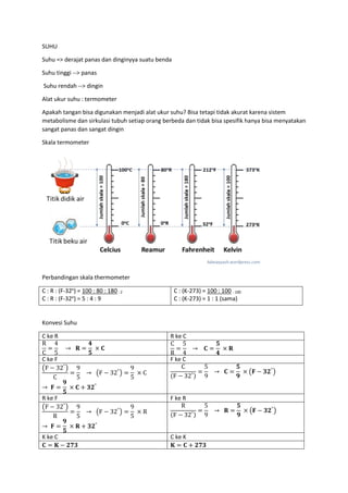 Rangkuman Suhu, Kalor, dan Pemuaian.docx